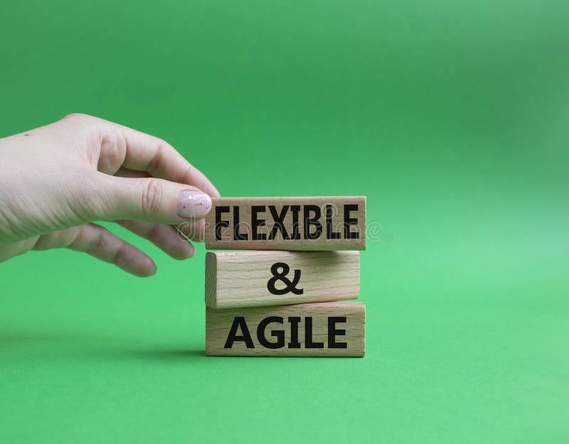 Flexible And Agile Symbol Concept Word Flexible And Agile On Wooden