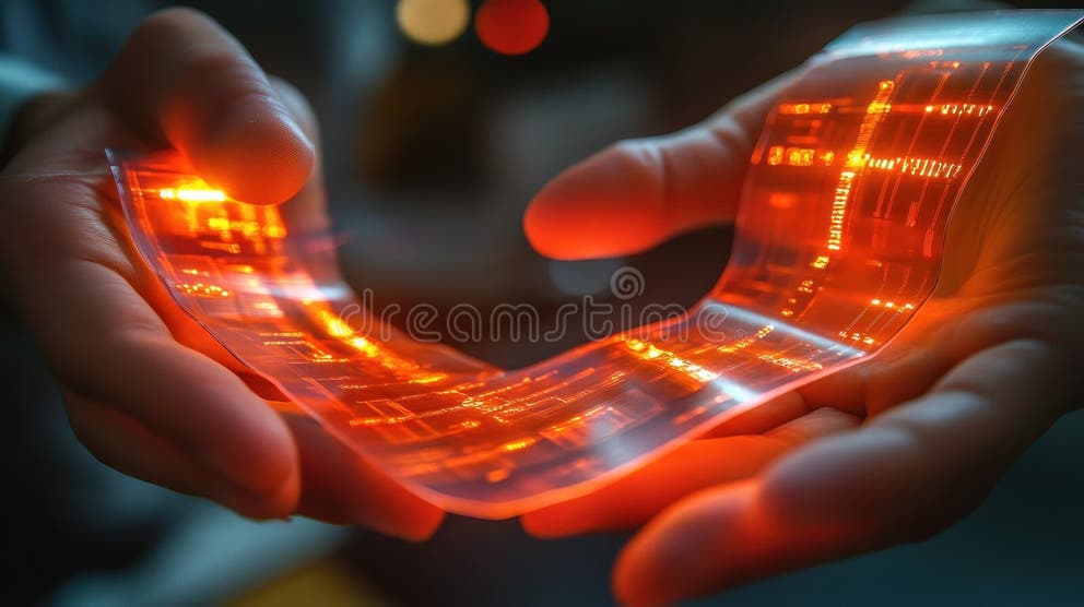 Flexible Conductive Polymers for Innovative Electronics Applications Stock Illustration ...