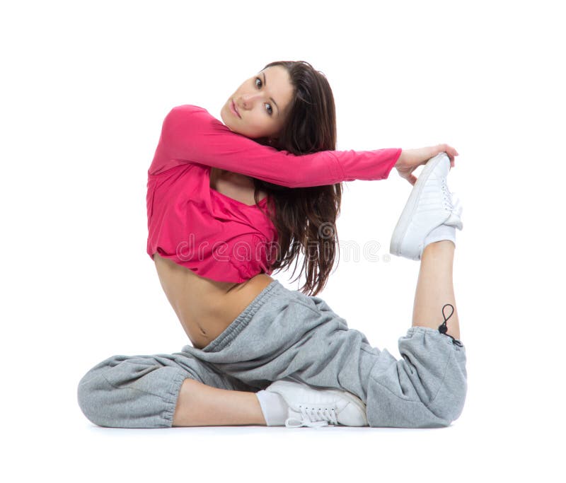 Flexible Dancer Doing Stretching Exercise Stock Photo - Image of ...