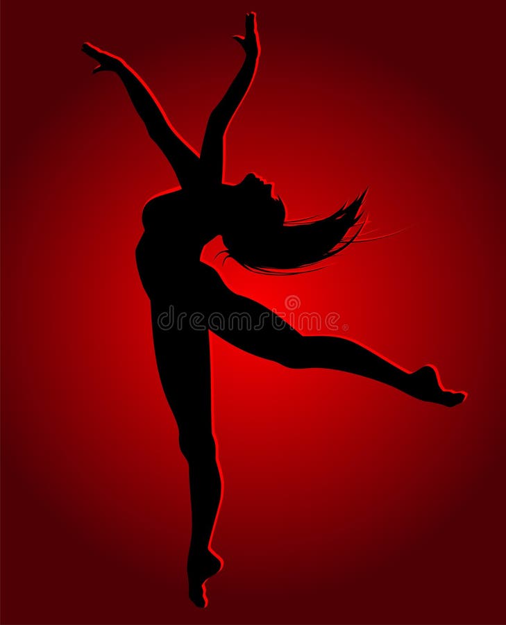 Flexible dancing girl stock vector. Illustration of nightclub - 34989226