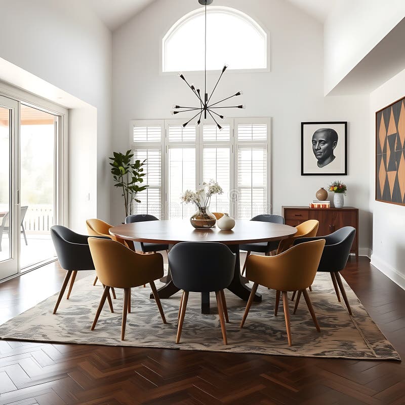 A Flexible Dining Room with Modular Chairs and a Convertible Dining ...