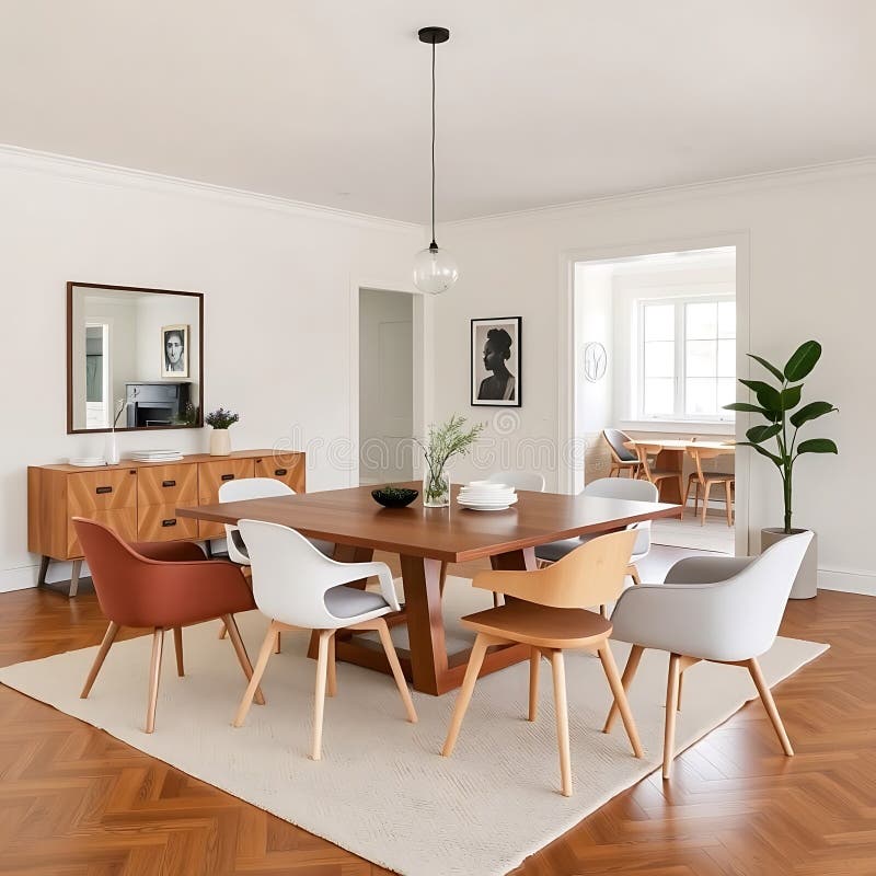 A Flexible Dining Room with Modular Chairs and a Convertible Dining ...