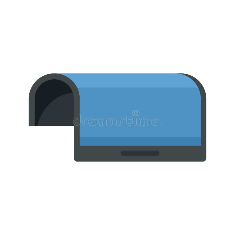 Flexible Display Device Icon Flat Isolated Vector Stock Vector ...