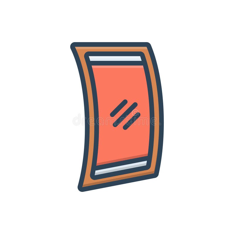 Color Illustration Icon for Flexible Display, Contemporary and Screen ...