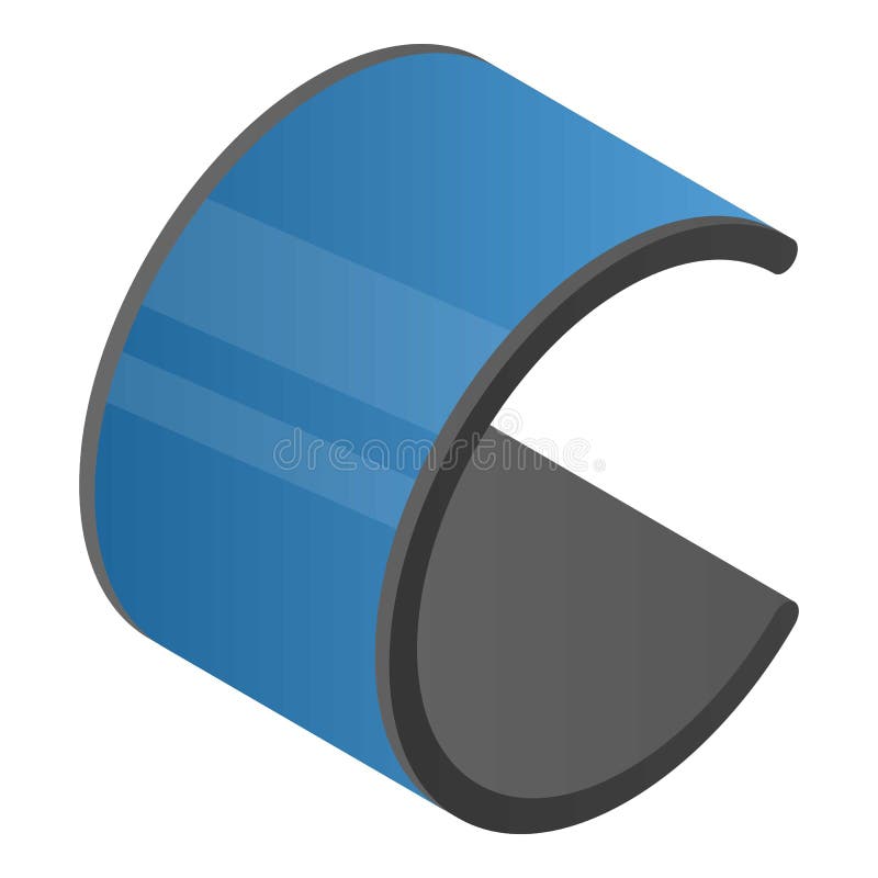 Flexible Display Phone Icon, Isometric Style Stock Vector ...