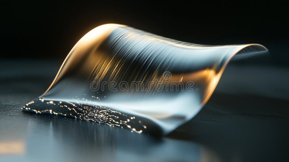 Flexible Display Screen Bending Showing Data Transfer Technology Stock ...