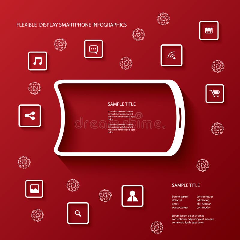 Flexible Display Smartphone Infographics with Stock Vector ...
