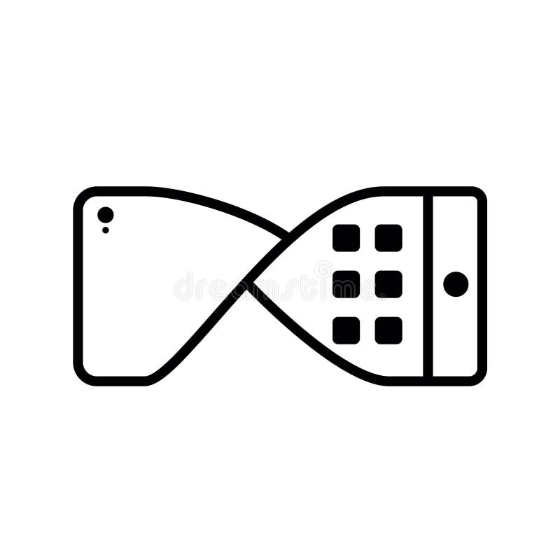 Flexible Display Technology Flat Vector Icon To Be Use in App, Website ...