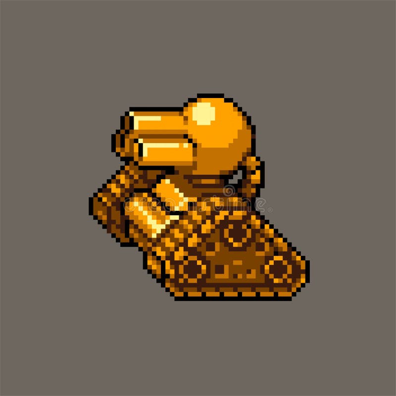 Fully Editable Pixel Art Tank Vector Stock Vector - Illustration of ...