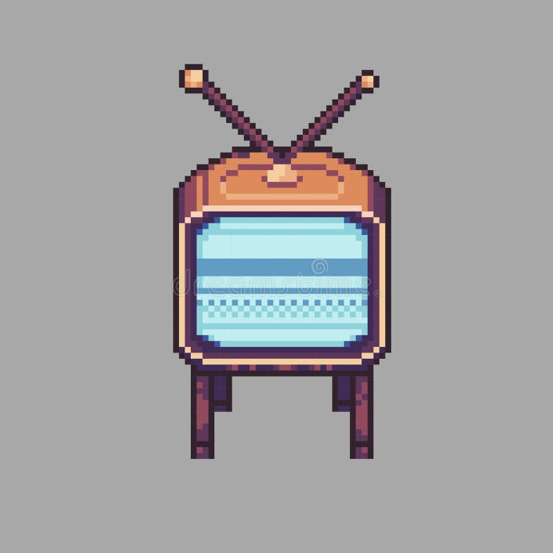 TV Pixel Art Vector Illustration Design for Game Stock Vector ...