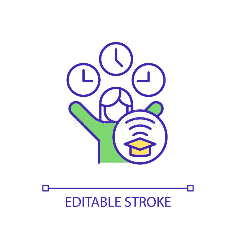 Flexible Education Concept Icon Stock Vector - Illustration of flexible ...