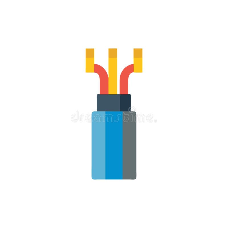 Flexible Electrical Cable Icon Design Stock Image - Illustration of ...