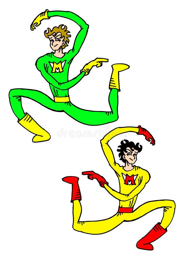 Flexible hero man stock vector. Illustration of heroic - 217330988