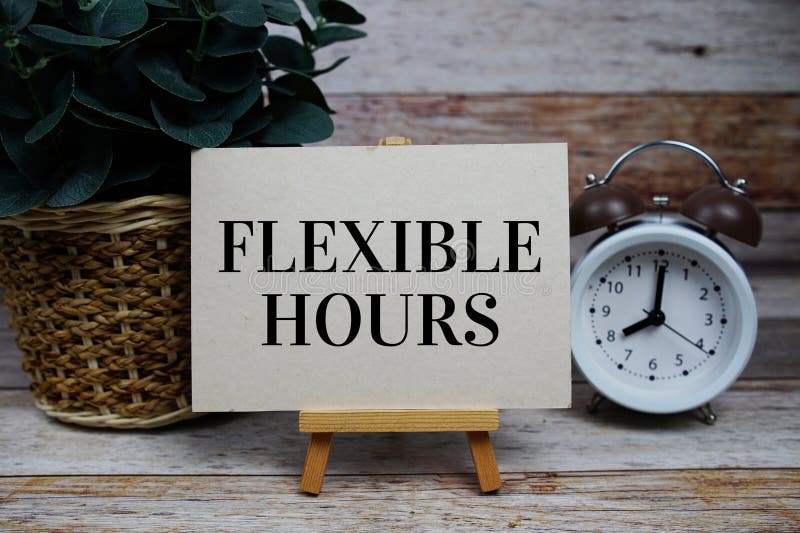 Flexible Hours Motivational and Inspirational Quotes Stock Photo ...