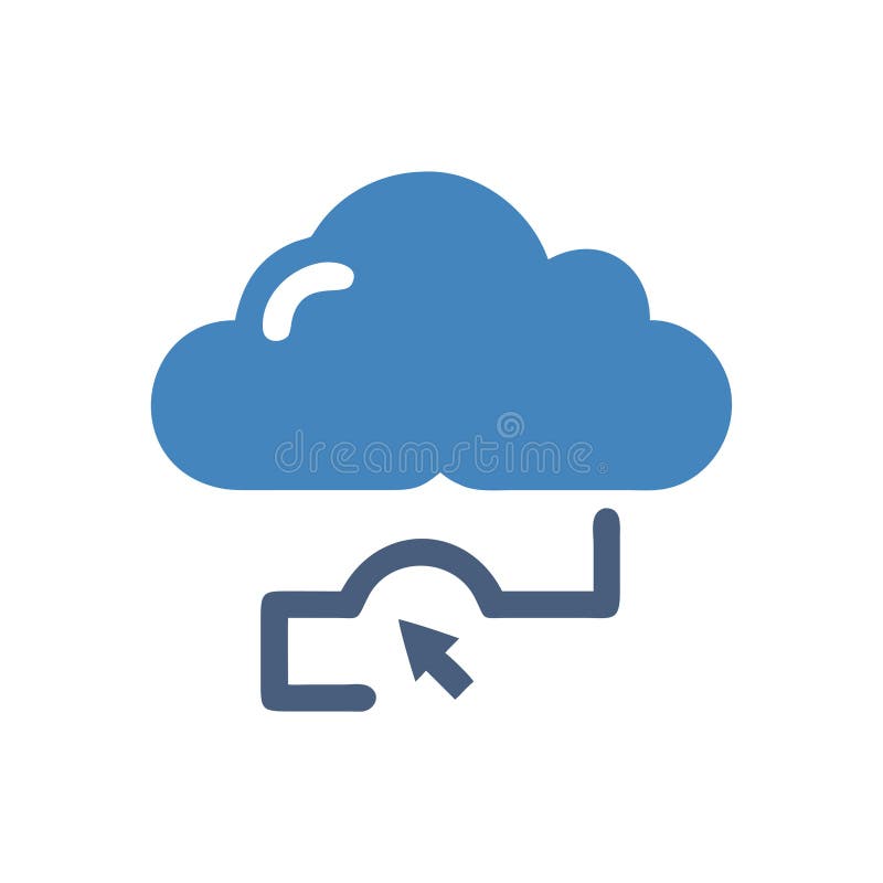 Flexible Hybrid Cloud Icon for Services Stock Illustration ...