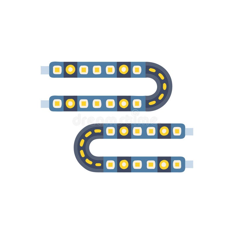 Flexible LED Strip Icon for Lighting Stock Photo - Illustration of ...