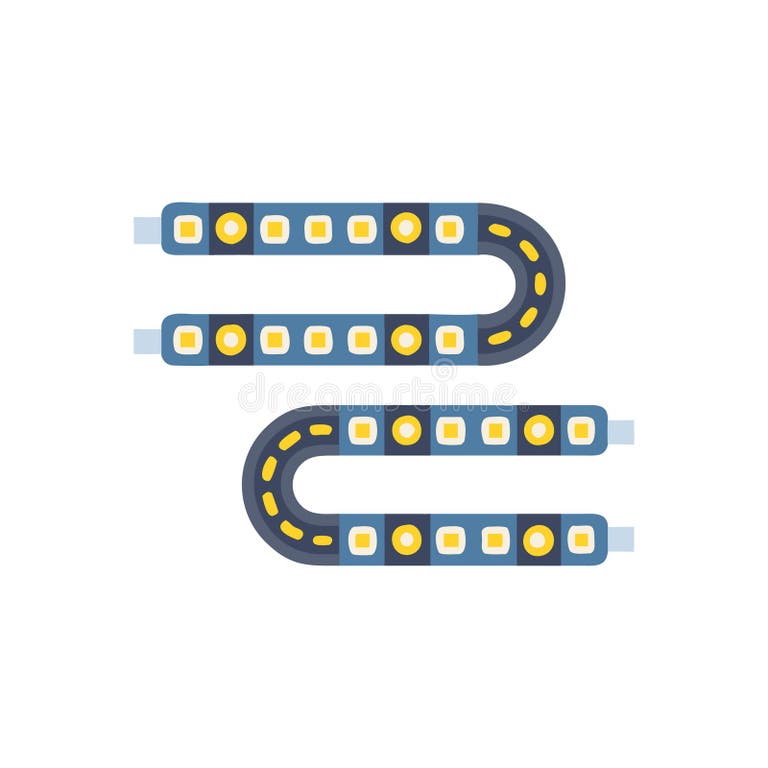 Flexible LED Strip Icon for Lighting Stock Photo - Illustration of ...