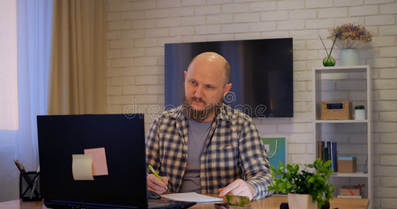 Flexible Man Navigating Digital Workspace, Flexibility Reflected in ...