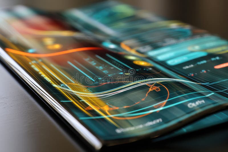 Flexible OLED Screen Showcasing Innovative Design with Vibrant UI ...