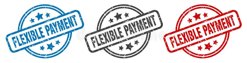 Flexible Payment Stamp. Flexible Payment Round Isolated Sign Stock ...
