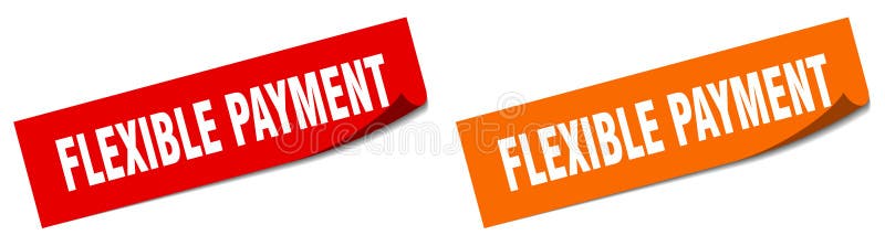 Flexible Payment Sticker. Flexible Payment Sign Set Stock Vector ...