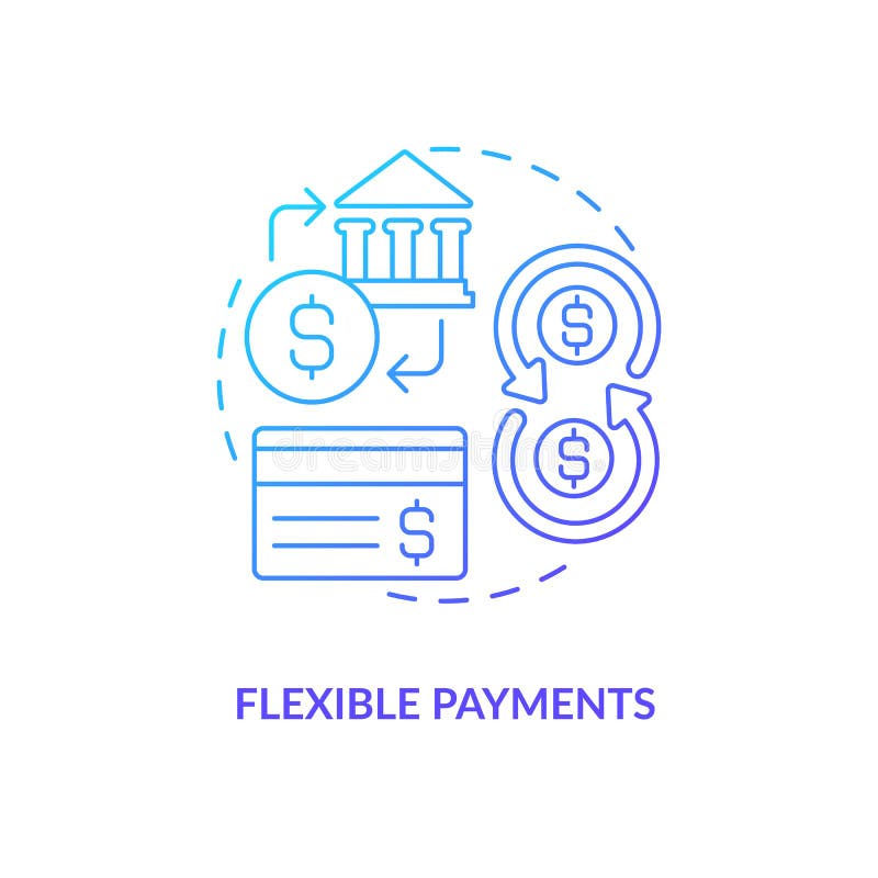 Flexible Payments Blue Gradient Concept Icon Stock Vector ...