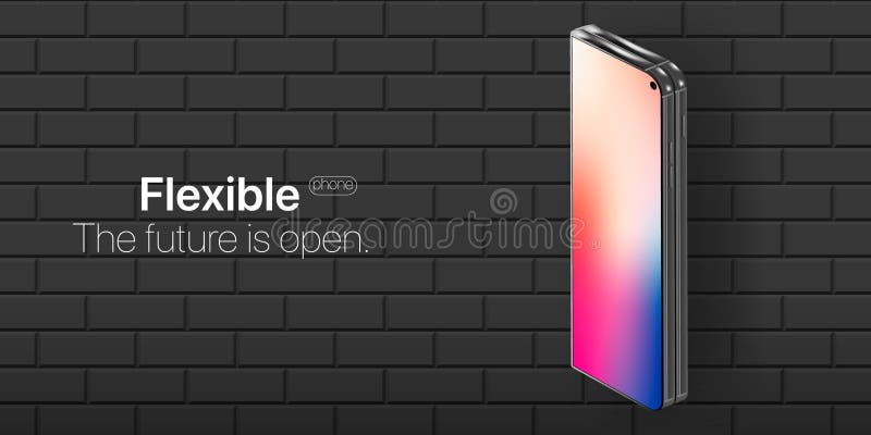 Flexible Phone. Concept New Technology in Phone Industries. Flexible ...