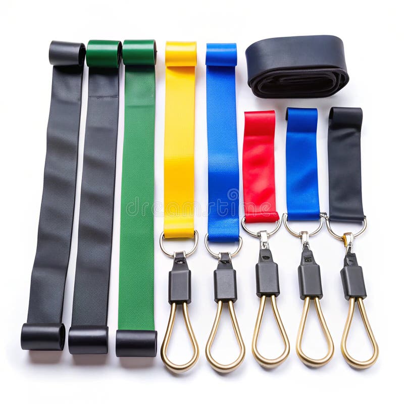 Plastic Resistance Band Set with Different Tension Levels Stock ...