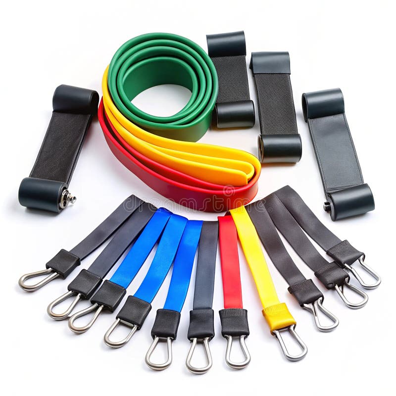 Plastic Resistance Band Set with Different Tension Levels Stock ...