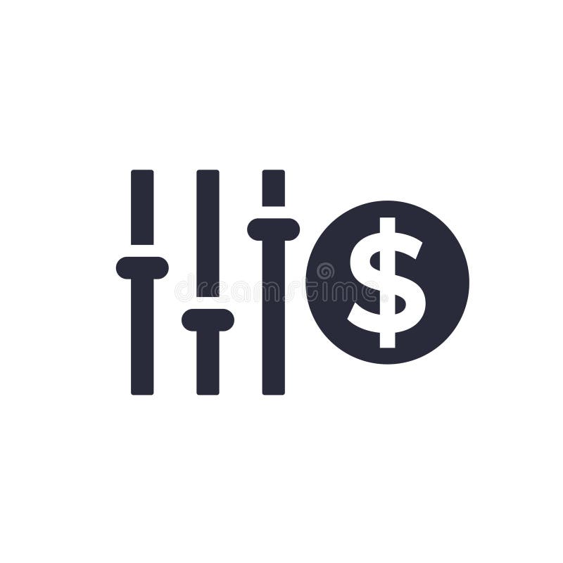 Flexible Price Icon on White Stock Illustration - Illustration of money ...