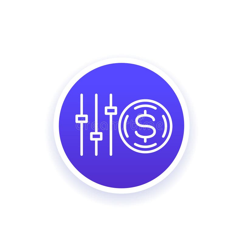 Flexible Price Line Icon, Dynamic Pricing Vector Stock Illustration ...