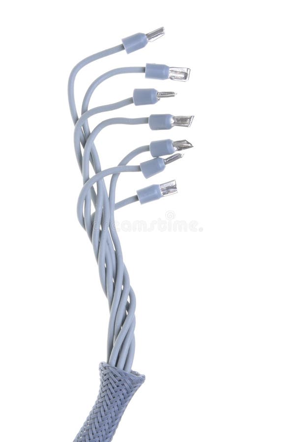 Flexible Protective Tube with Electrical Cables Stock Photo - Image of ...