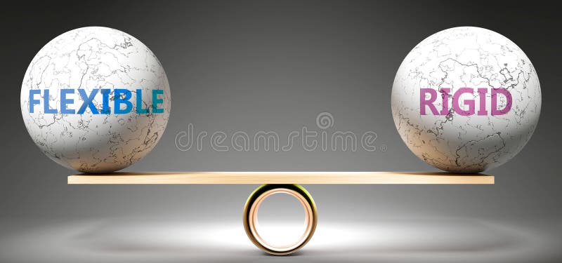 Flexible and Rigid in Balance Stock Image - Image of rigid, equal ...