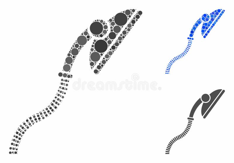 Flexible Shower Composition Icon of Circle Dots Stock Illustration ...