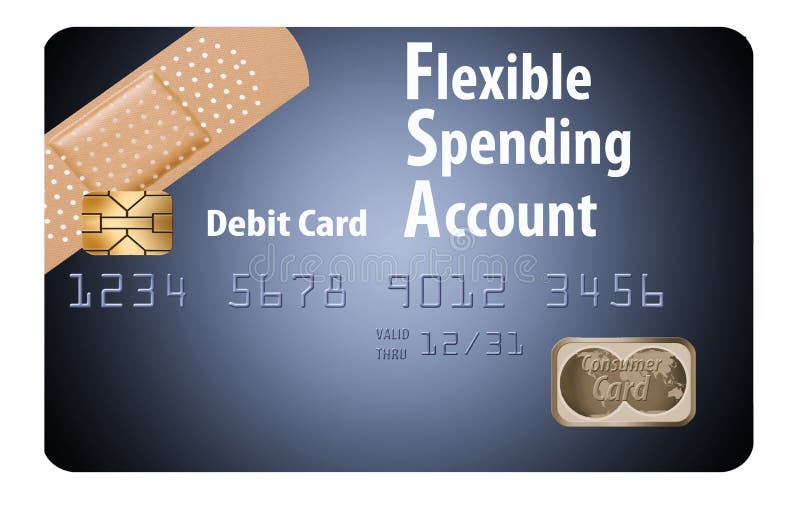 Flexible Spending Account Debit Card Stock Illustration - Illustration ...