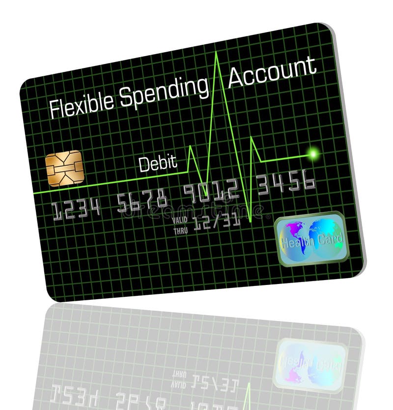 Flexible Spending Account Debit Card Stock Illustration - Illustration ...
