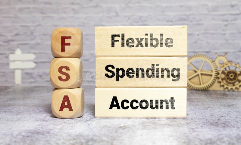 Flexible Spending Account FSA is Shown on the Conceptual Business Photo ...
