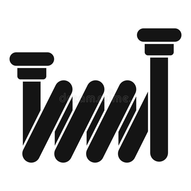 Flexible Spring for Industrial Use Being Stretched Stock Vector ...