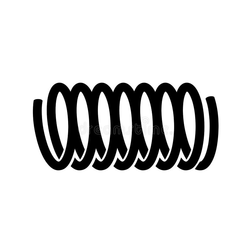 Flexible Spring Cable Icon, Flat Style Stock Vector - Illustration of ...