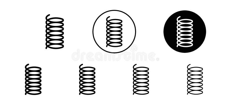Flexible Spring Vector Icon Set Collection. Flexible Spring Outline ...