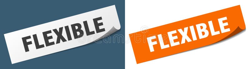 Flexible Sticker. Flexible Sign Set Stock Vector - Illustration of ...
