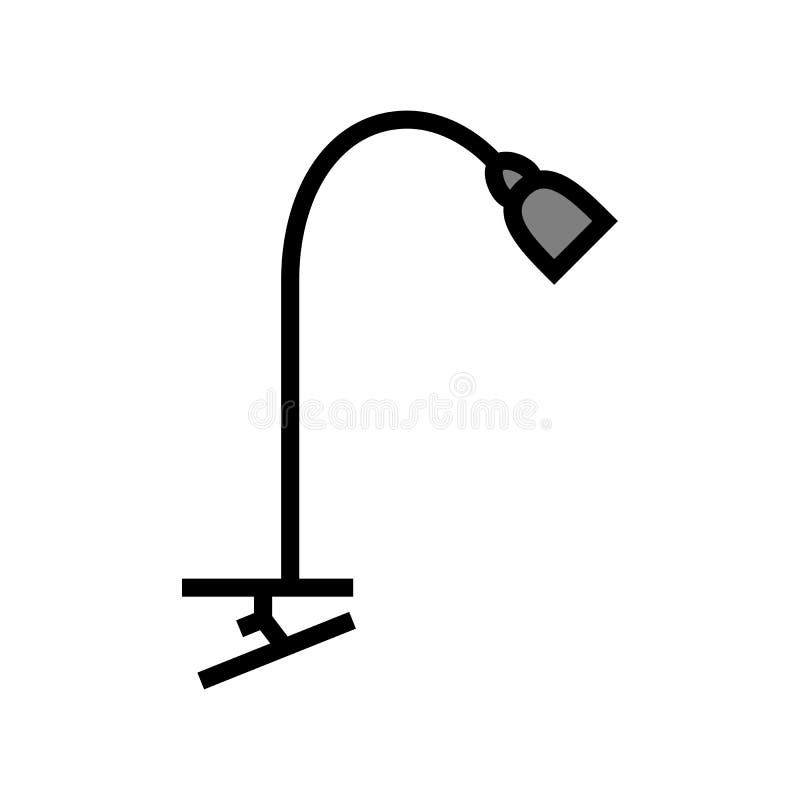 Flexible Table Lamp Color Icon Vector Illustration Stock Vector ...