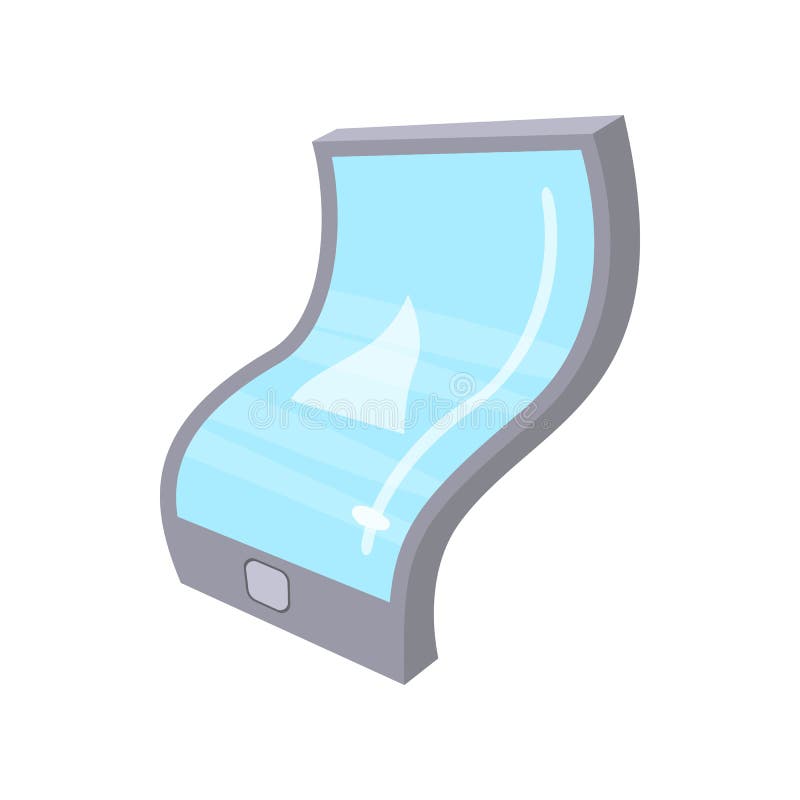 Flexible Tablet Icon, Cartoon Style Stock Vector - Illustration of ...