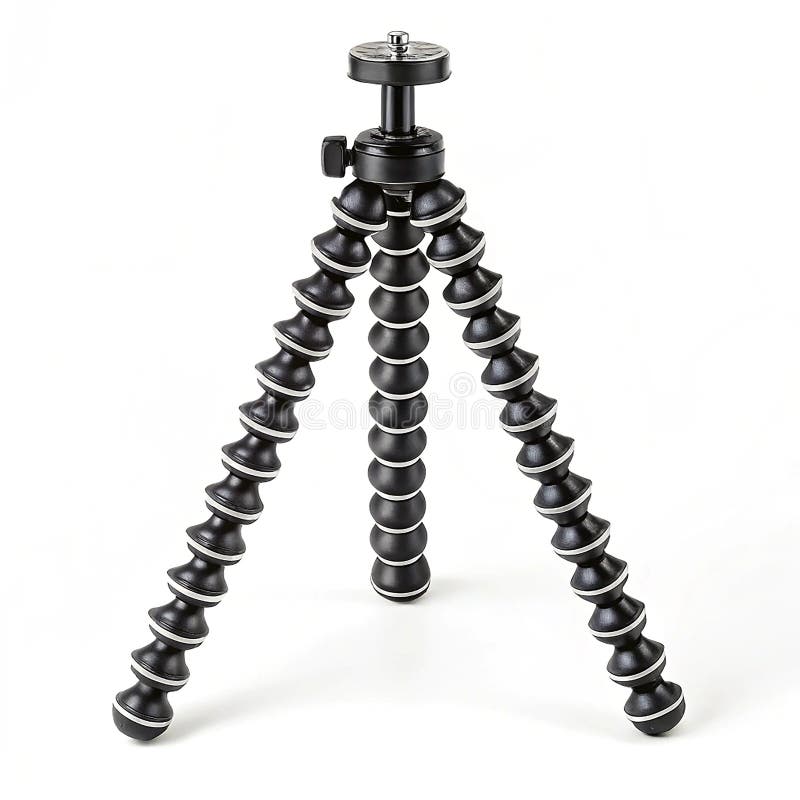 Flexible Tripod with Bendable Legs Stock Illustration - Illustration of ...