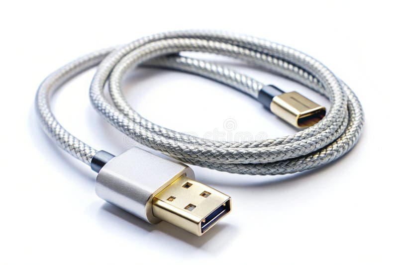 A Flexible USB Cable with Gold Plated Connectors for Electronic Devices ...