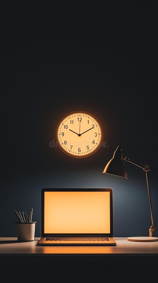 Flexible Work Schedule, Remote Work, Time Management, Warm Lighting on ...