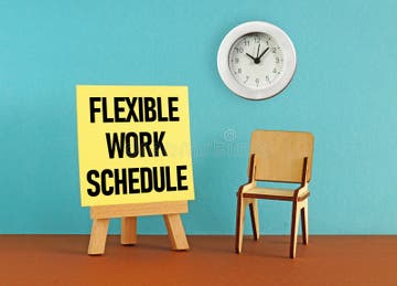 Flexible Work Schedule is Shown Using the Text Stock Image - Image of ...