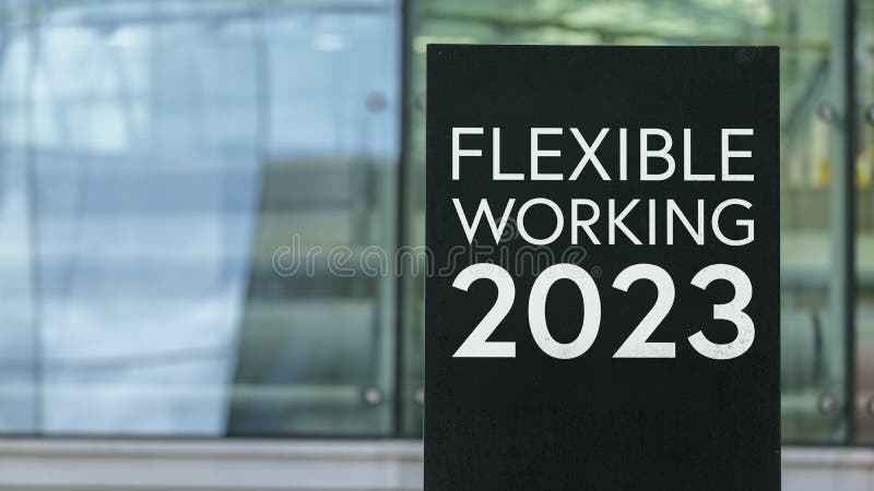 Flexible Working 2023 Sign Front Modern Office Building Stock Photos ...