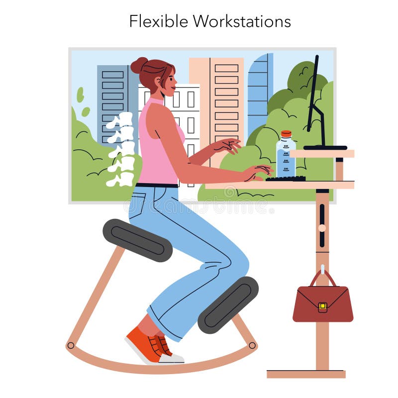 Modern Office. Flat Vector Illustration Stock Vector - Illustration of ...