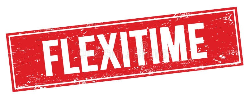 FLEXITIME Text on Red Grungy Rectangle Stamp Stock Photo - Image of ...